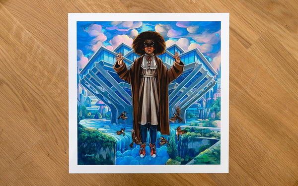 Sparrow Rising Timed-Edition Print - Modern Eden Gallery