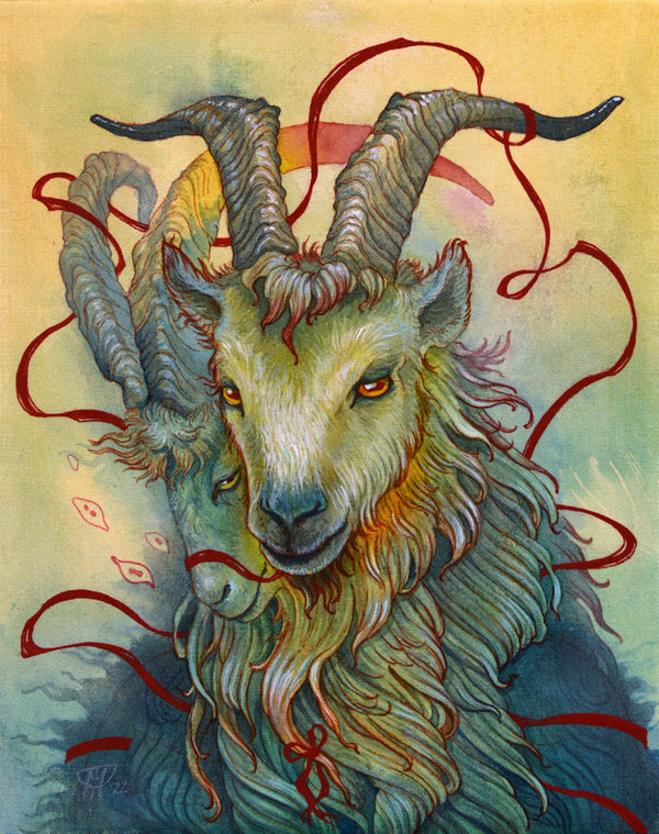 Mandy Tsung - Yule Goat - Original Artwork - Modern Eden Gallery